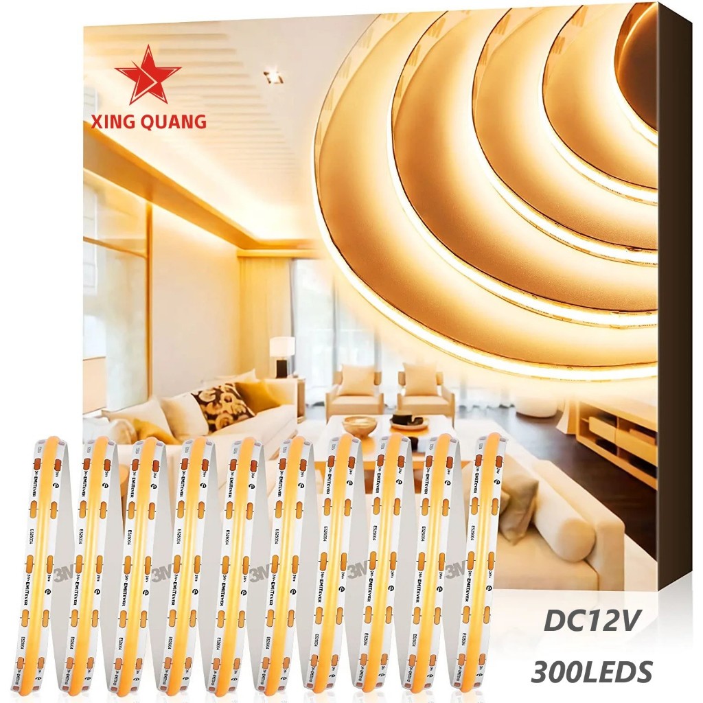 5m roll of cob dc12v multi-purpose decorative Led strip light 300LEDs ...
