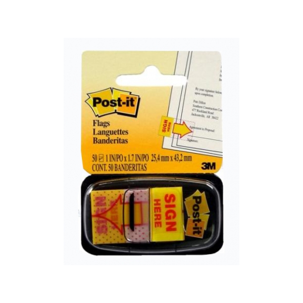 Note Post-it Sign here 3M 1 (box) | Shopee Malaysia