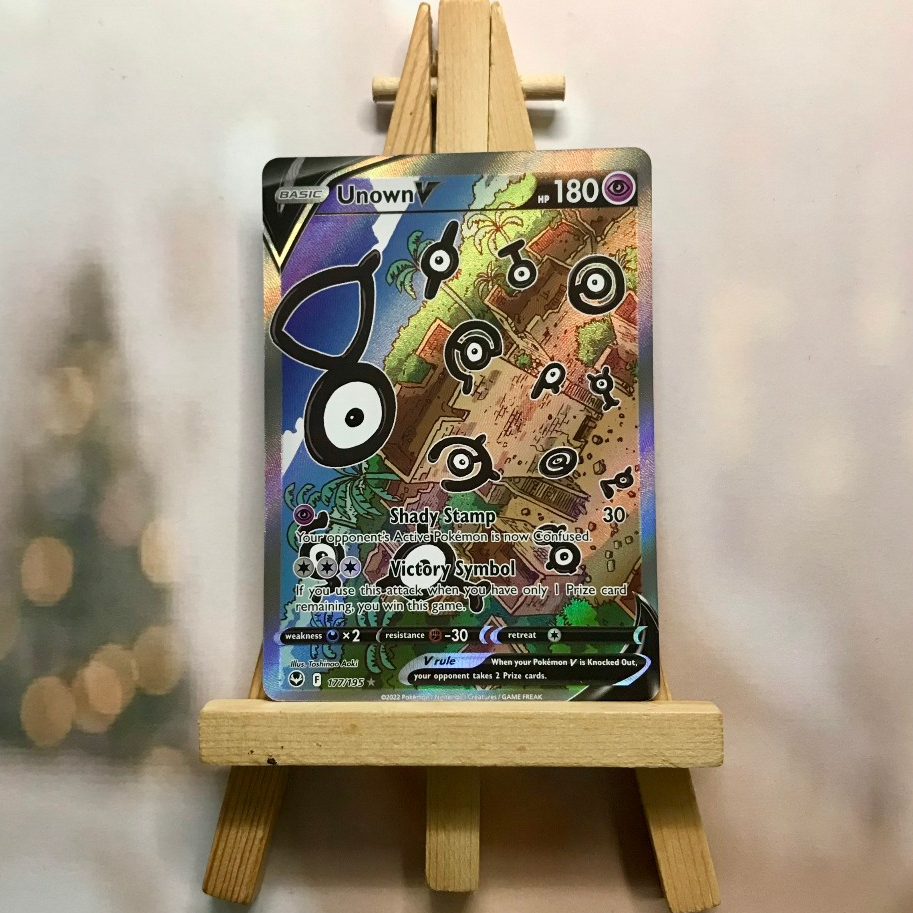 Pokemon Unown V 177/195 Picture Card - Alternate Art Ultra Rare English ...