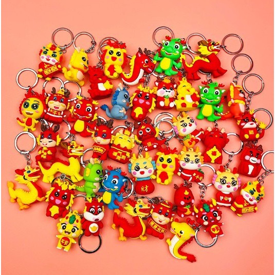 Cartoon Dragon Keychain CNY 2024 (1717MKT) | Shopee Malaysia