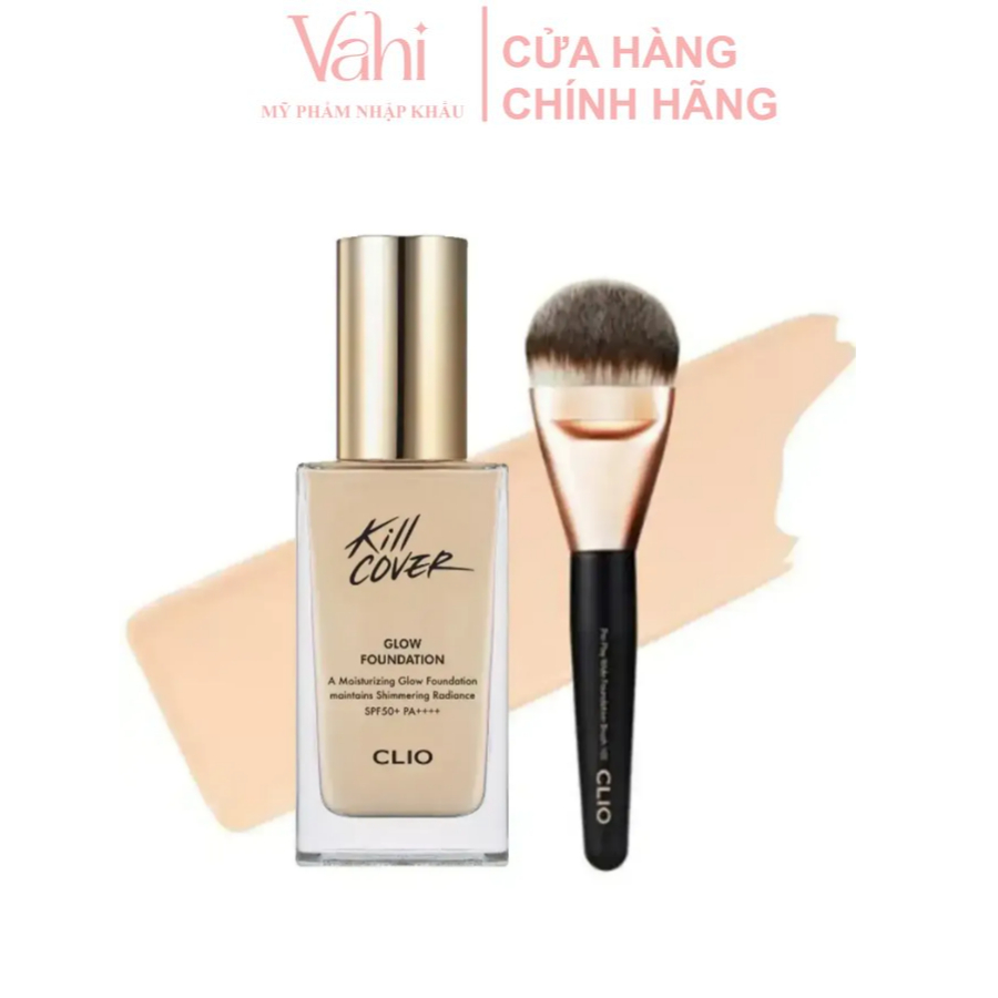 Clio Kill Cover Glow Foundation SPF50+ PA++ + 38g With Brush | Shopee ...