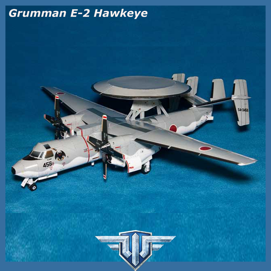 Scout Plane Paper Model Combined With Early Warning E-2 HAWKEYE ...