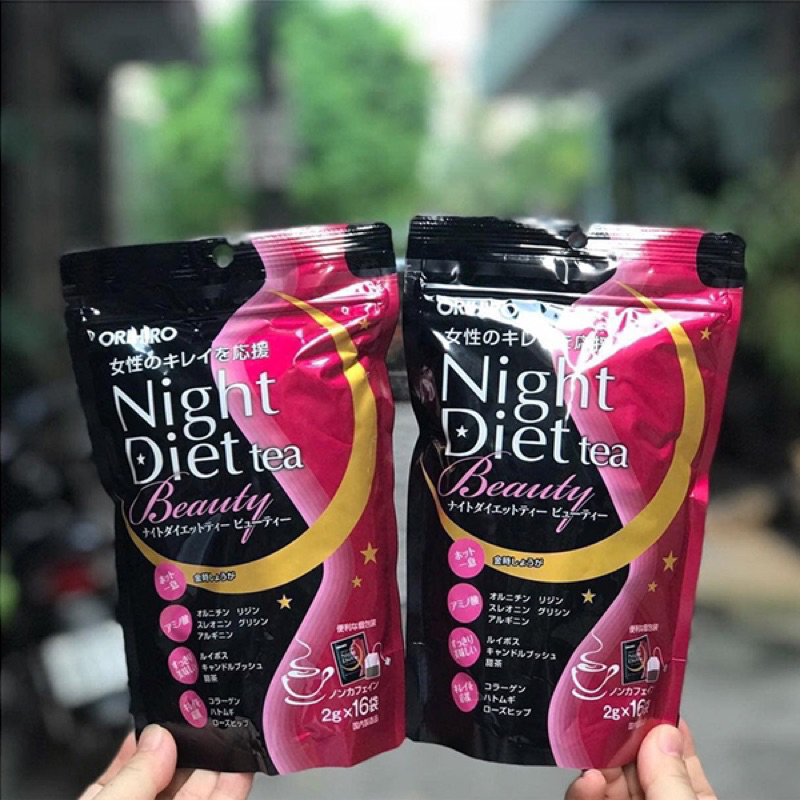 Orihiro Night Diet Tea Beauty Japanese Weight Loss Tea Collagen Pink Tea 16g | Shopee Malaysia