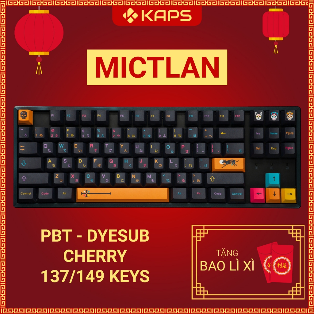 Mictlan Keycap | PBT Plastic | Profile Cherry | In dyesub | 137/149 ...