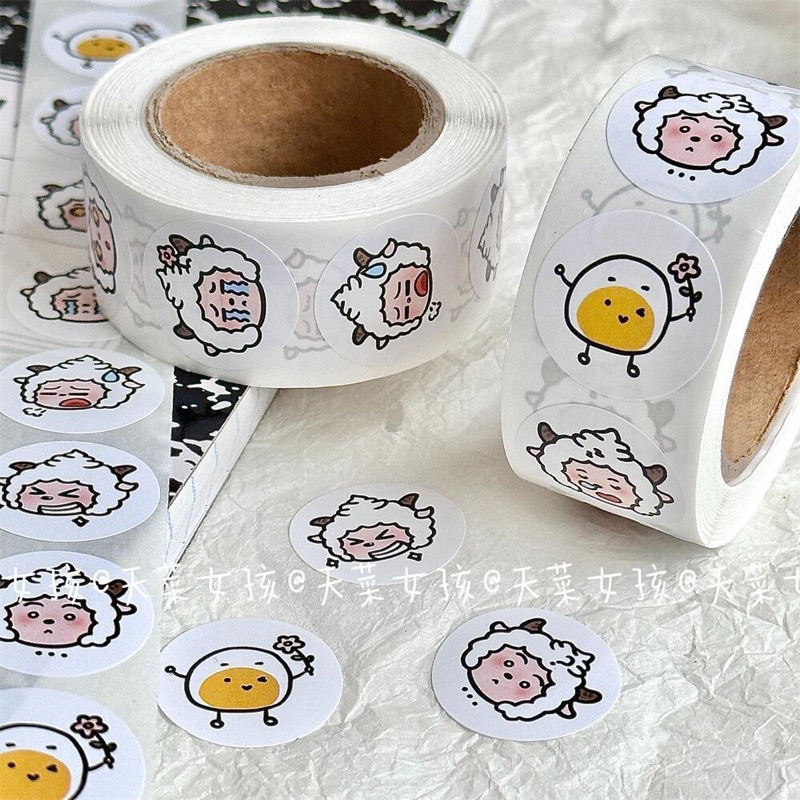 Roll of 500 Happy Sheep Stickers/Stickers/Stickers to Decorate Helmets ...