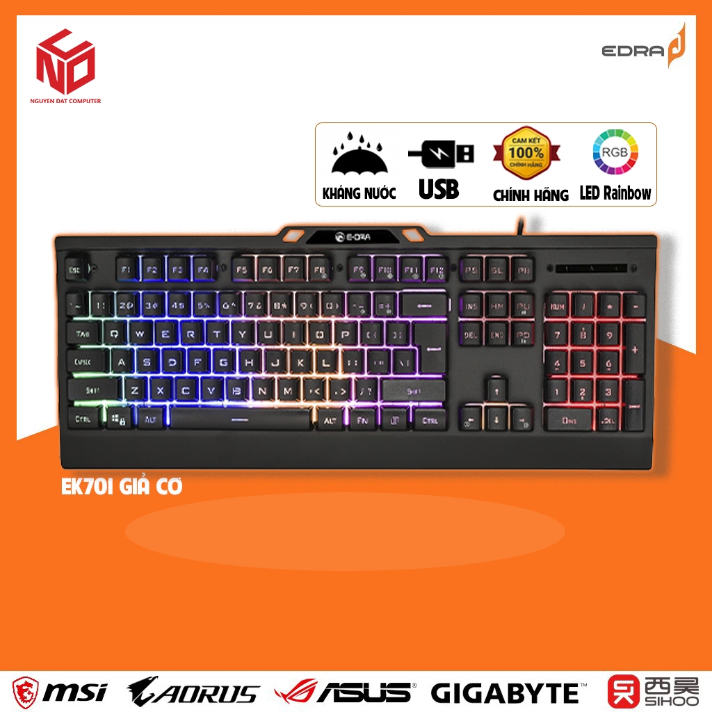 Computer keyboard E-Dra EK701 RGB - RGB Led - | Ndc Computer | Shopee ...