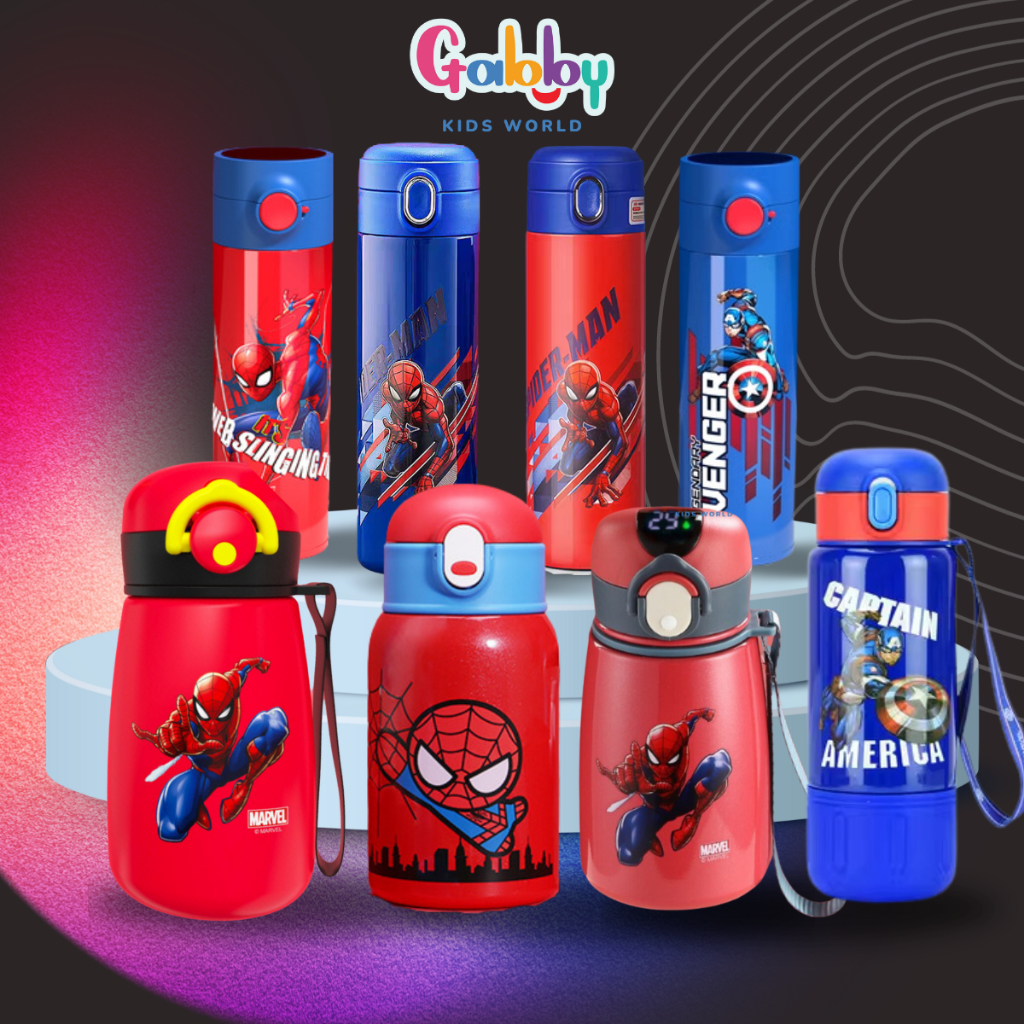 Disney Thermos Bottle for Kids - Marvel, Spiderman, Captain America ...