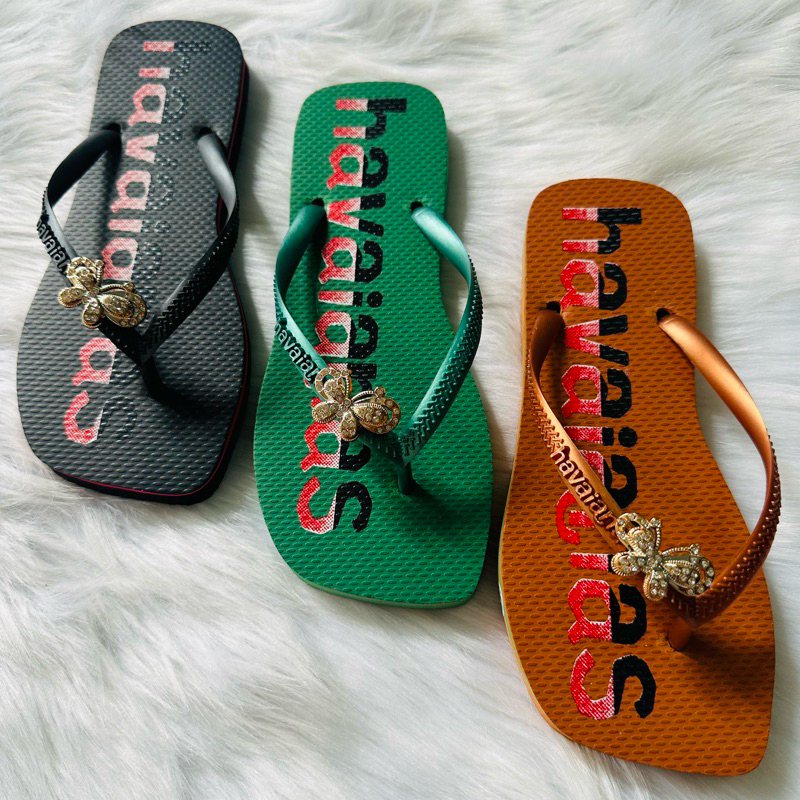 Thai foam slippers, square-toed women's flip-flops with HVN printed in ...