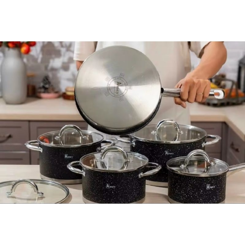 Genuine Amey German pot set with 9 layers of super high-end - | Shopee ...