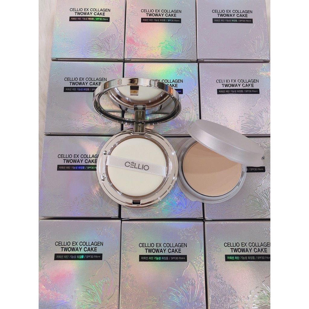 Cellio Ex Collagen Twoway Cake Powder 30g - Replacement Core Included ...