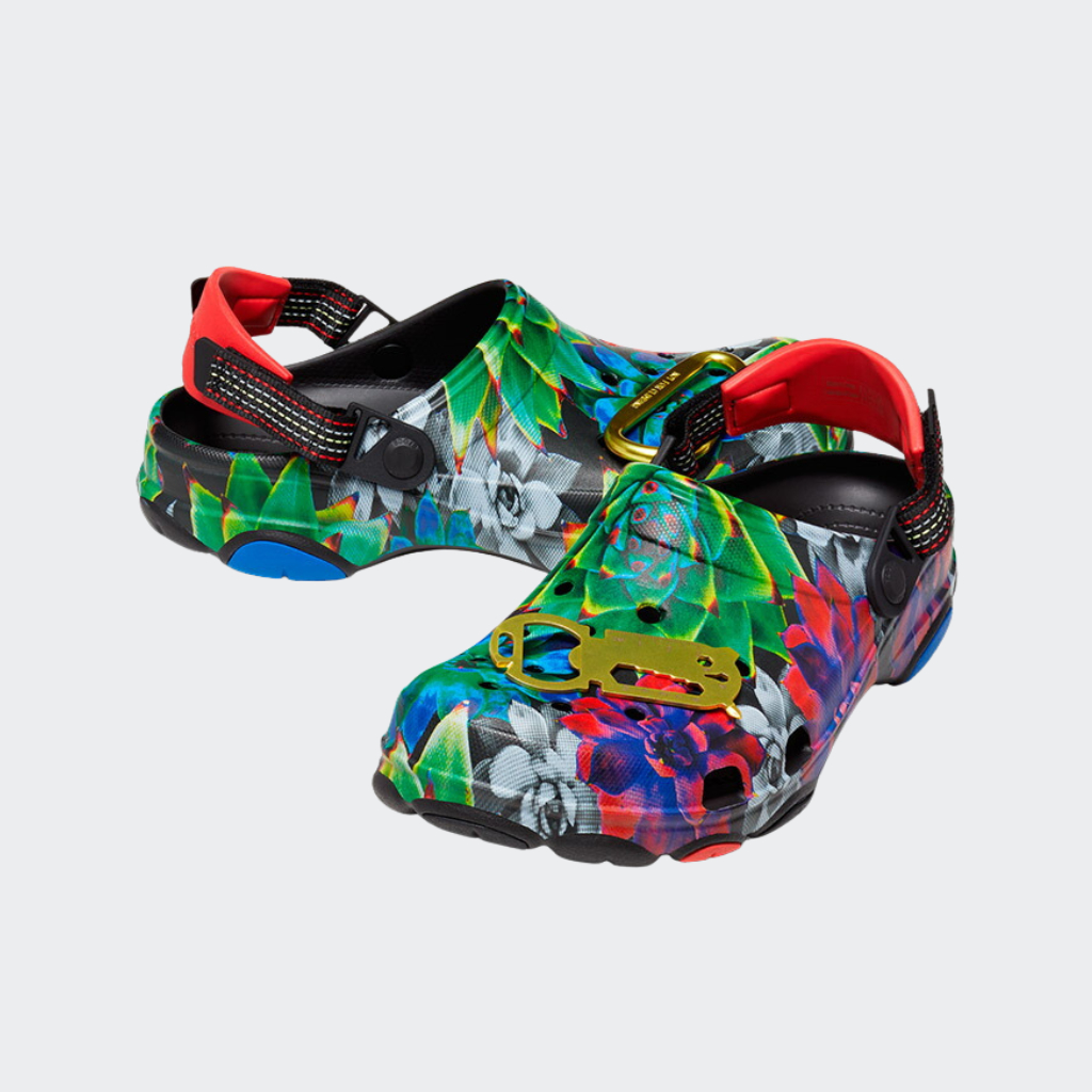 [Genuine] [Free Box] Crocs/Cross sandals for men and women with floral ...