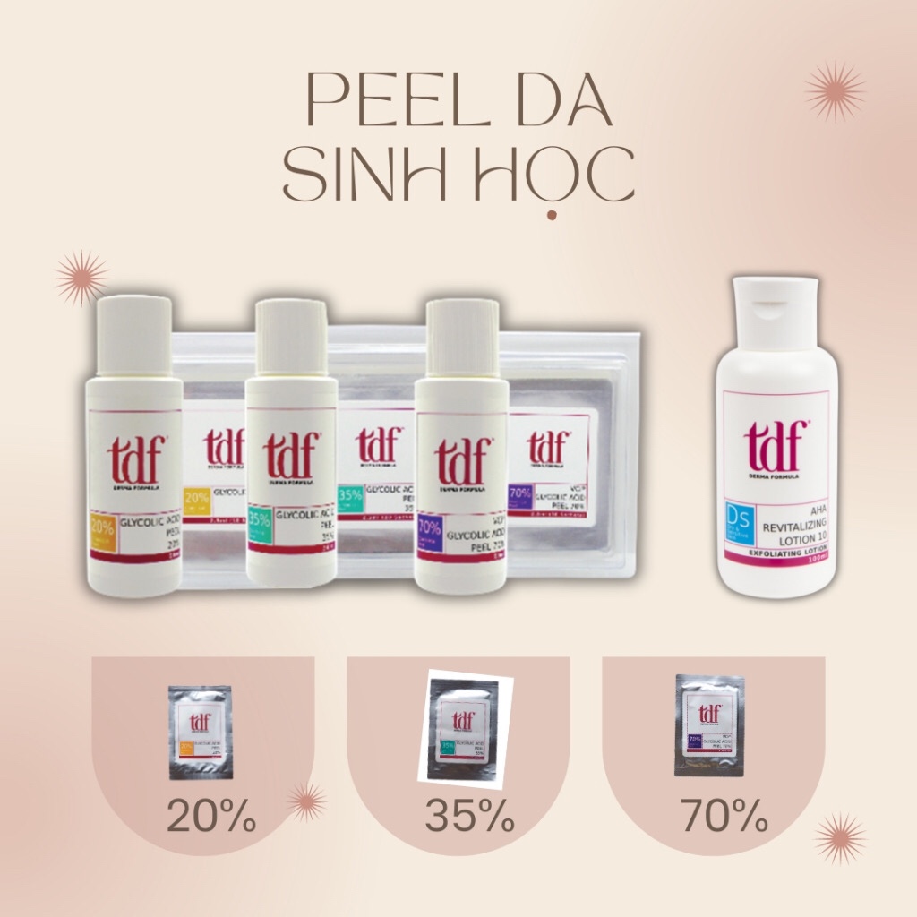 Combo Set Peel Bio Skin TDF Glycolic acid Peel 20% 35% 70% Exfoliate, Genuine Skin Regeneration ...