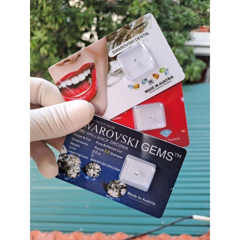 Tooth stones blister pack of 5 - artificial diamonds (Australian stone ...