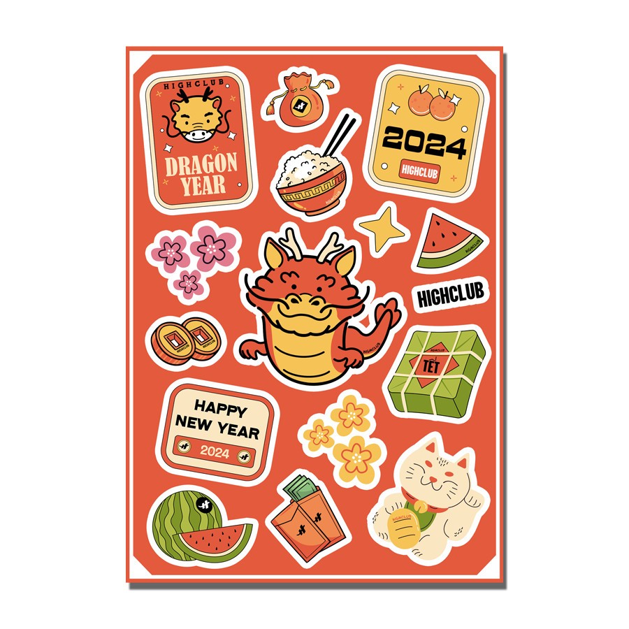 Sticker CNY HIGHCLUB 2024 | Shopee Malaysia