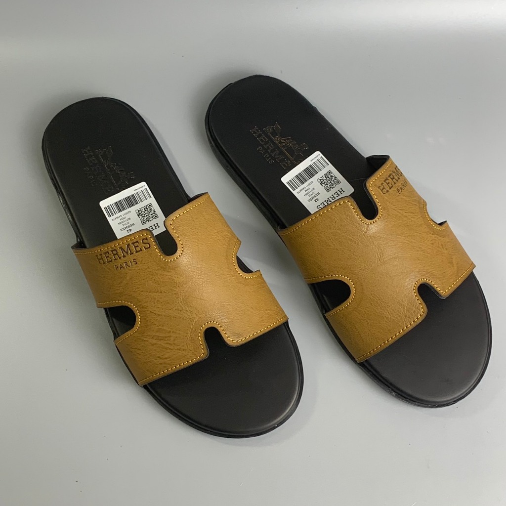 Hm men's sandals, H-shaped sandals with leather straps and anti-slip ...