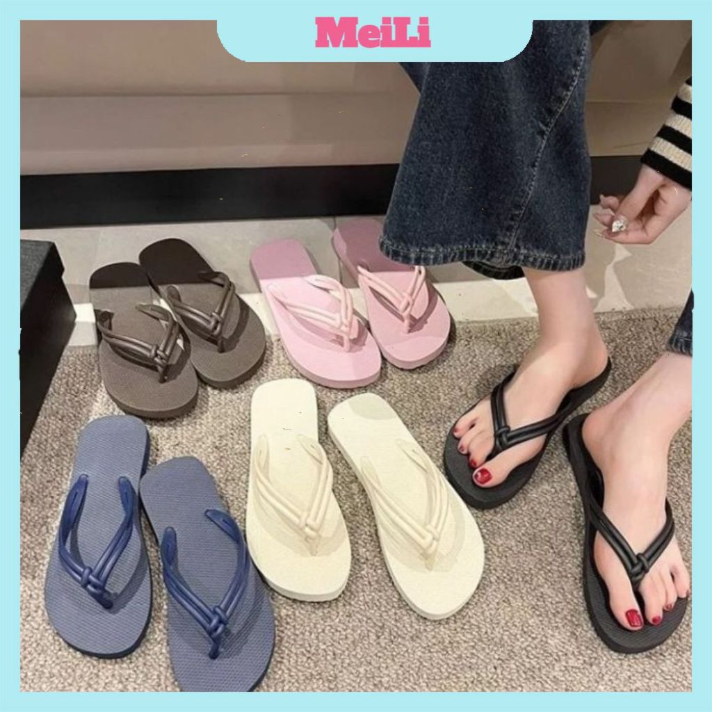 2-Strap Flip-flops - 5-Color Beach Flip-flops, Soft Sole, No Foot Pain ...