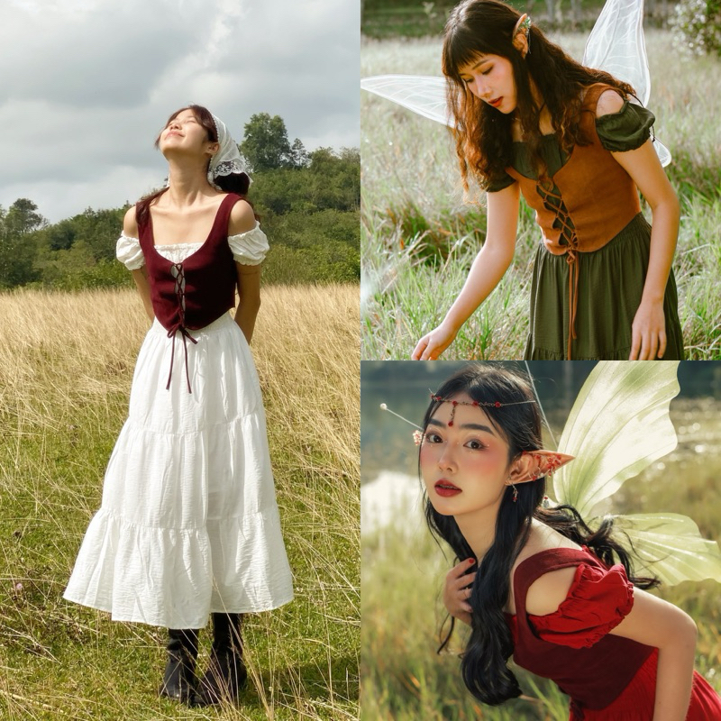 Cottagecore Lady Corset/Vintage | Shopee Malaysia