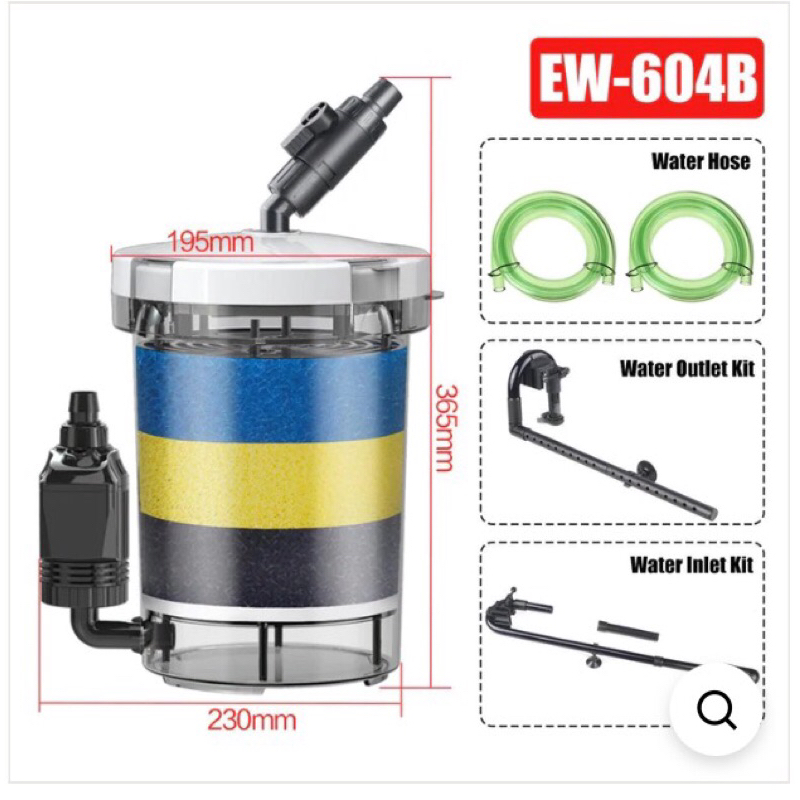 Sunsun EW/HW 604B barrel filter - cheap small barrel filter | Shopee ...