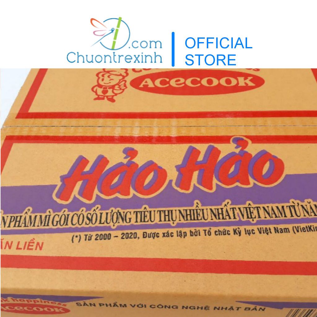 Carton of 30 packs of Hao Hao spicy and sour shrimp noodles 30 packs x ...