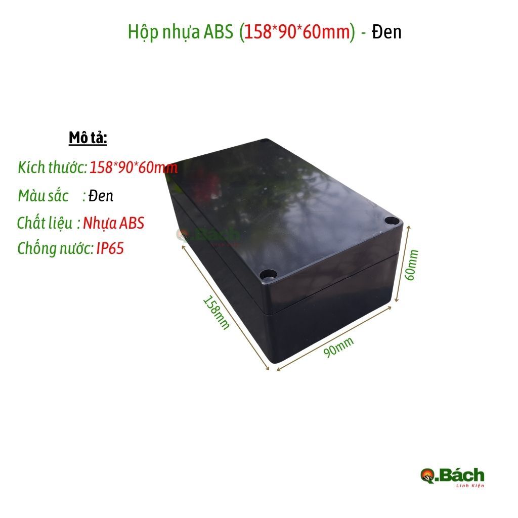 Abs Plastic Box (H158*90*60mm) _ Black | Shopee Malaysia