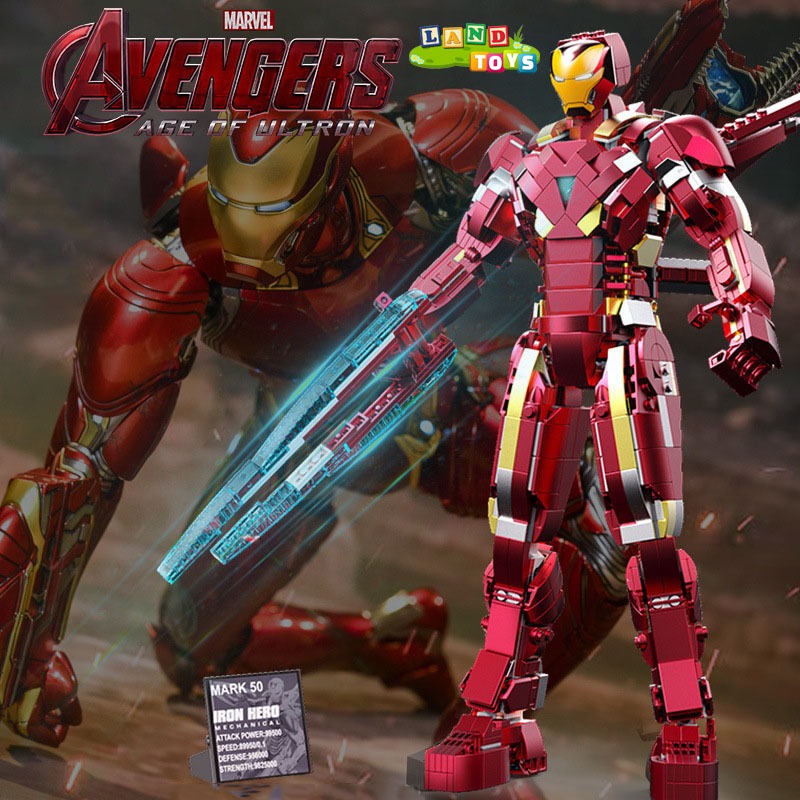 (1:8) Lego Model Marvel Robot Iron Man Mark 50 Avengers Age Of Ultron ...