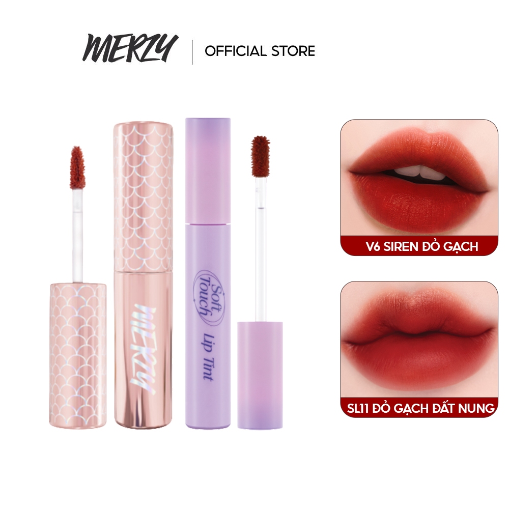 Combo 2 Merzy Velvet Tint V06 Ver.Siren Matte Lipgloss 4g + Soft Touch ...