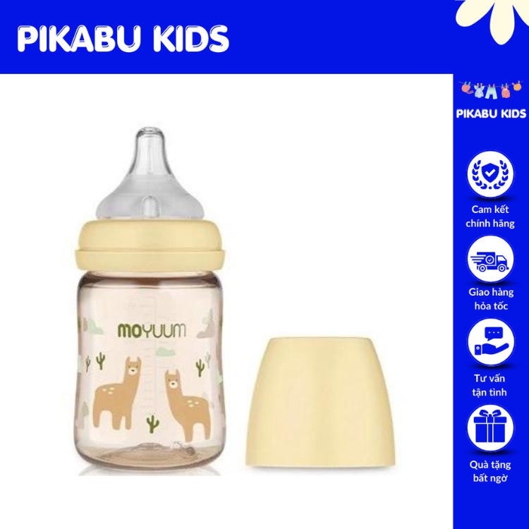 Moyuum Milk Bottle 270ml/170ml with Premium Korean Super Soft ti pattern (Including nipple ...