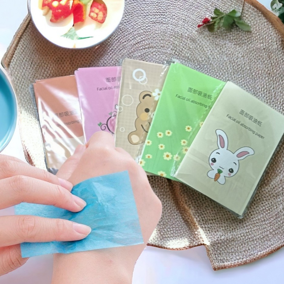 Facial Oil Absorbent Paper 50 Sheets, Excess Oil Cleaning On Face, Oil ...