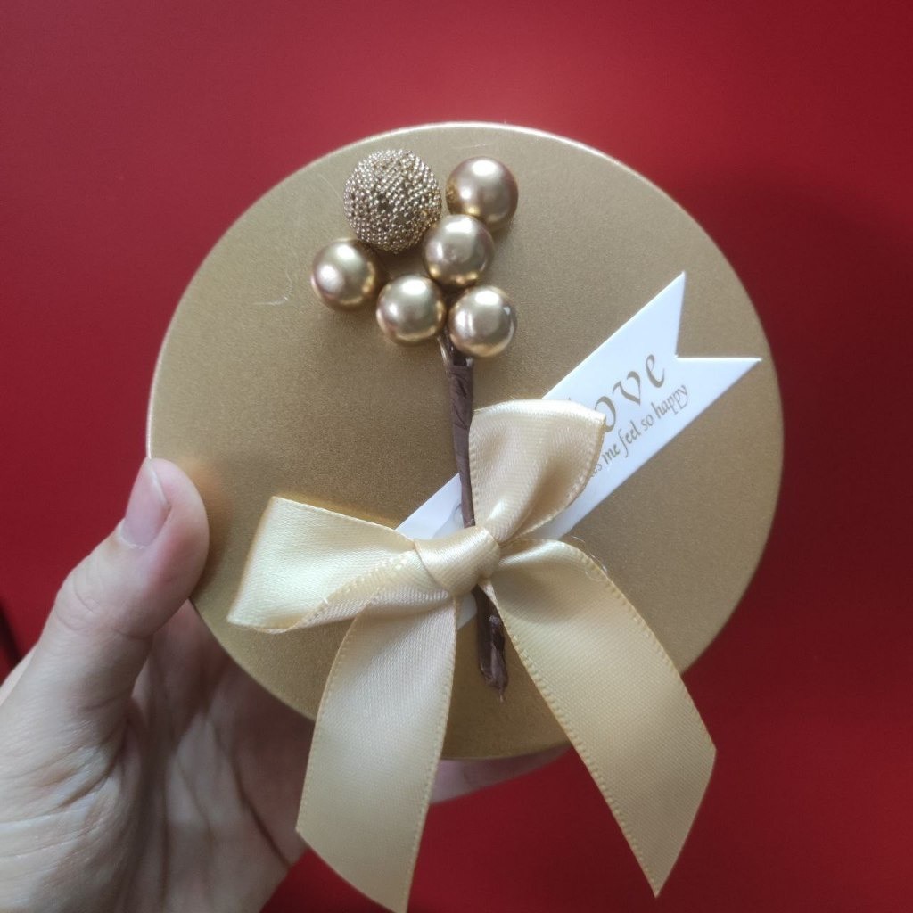 Combo 100 ROUND TIN BOX CANDY SHELLS 10CM DIAMETER (NO BOW) | Shopee ...