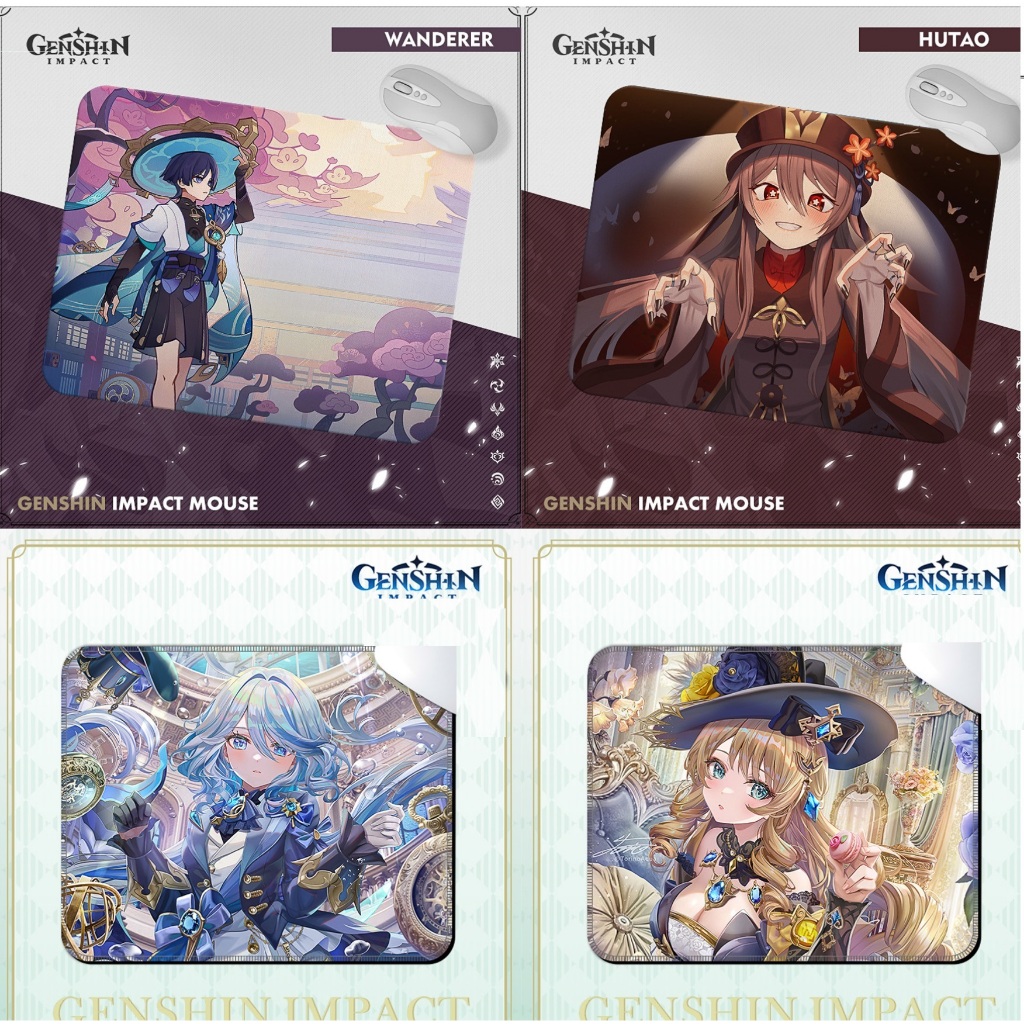 (20 Models) Mouse Pads Genshin Impact 300x250x3mm Raiden shogun Hutao Xiao Ayaka Abedo Keqing ...