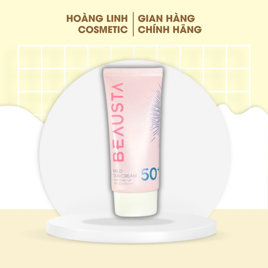 Beausta Mild Sun Cream Pink Tone-up SPF 50+/ PA++++ 50g Tube | Shopee ...