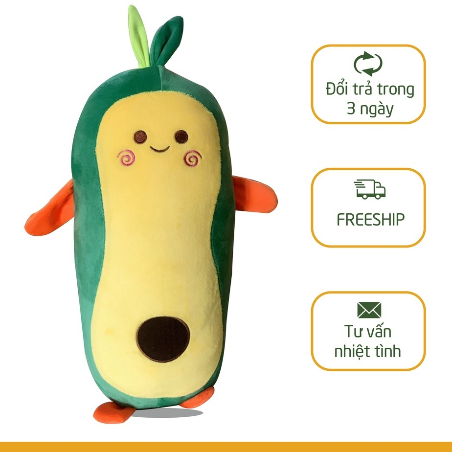 Avocado-shaped teddy bear made of soft, adorable material - Piece cute ...