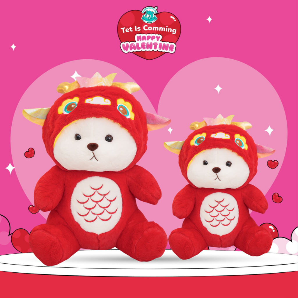 Hot Trend High Quality Red Dragon Cosplay Lena Teddy Bear, Super Cute ...