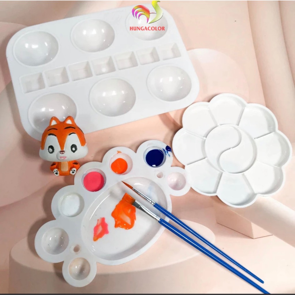 Plastic Acrylic Watercolor Tray Includes 3 Types and Many Designs for ...