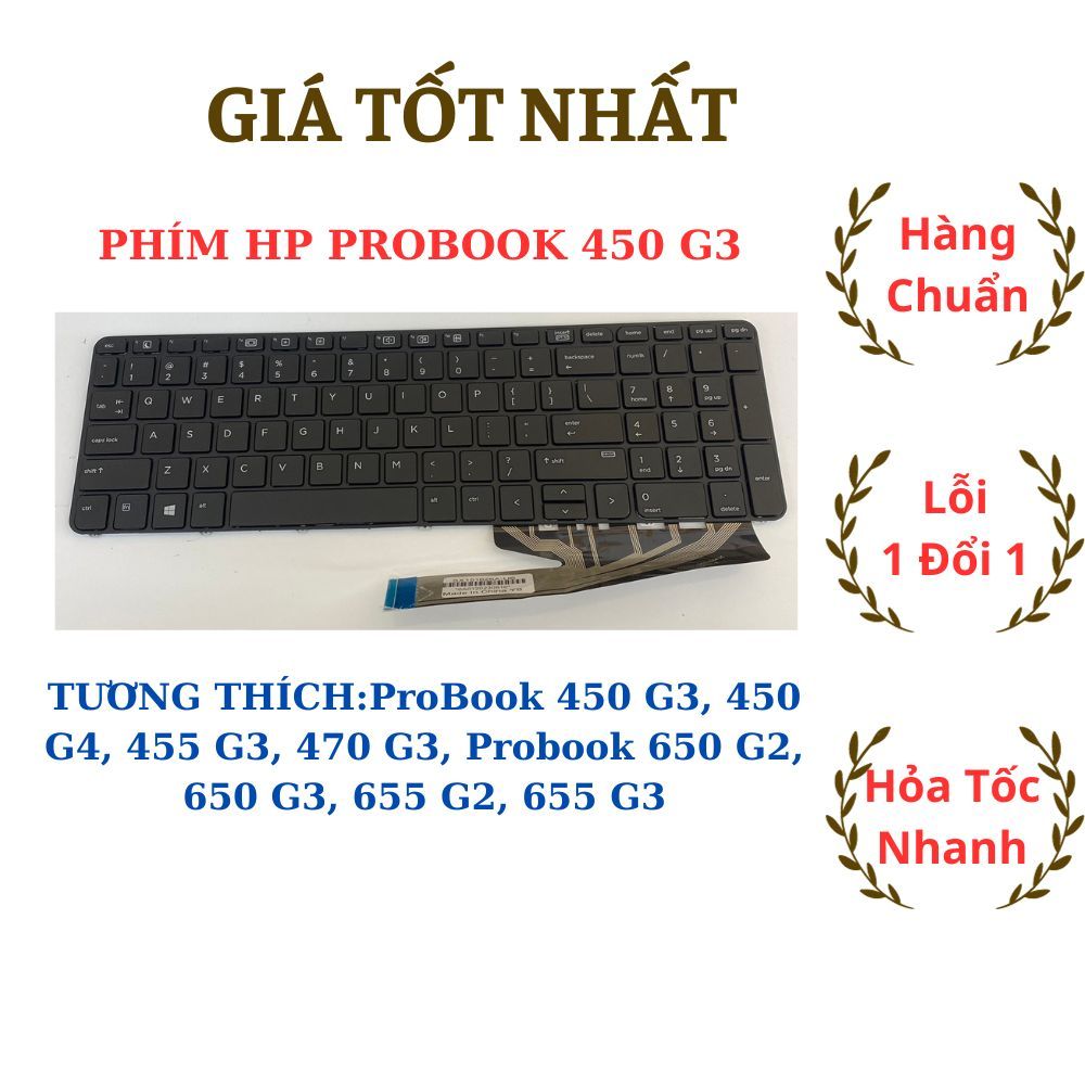 Laptop Keyboard HP Probook 450 G3 650 G2 ZIN High Quality 450 G4, 455 ...