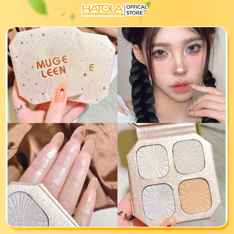 Muge LEEN highlight 4-panel highlighter creates a contour with fine ...