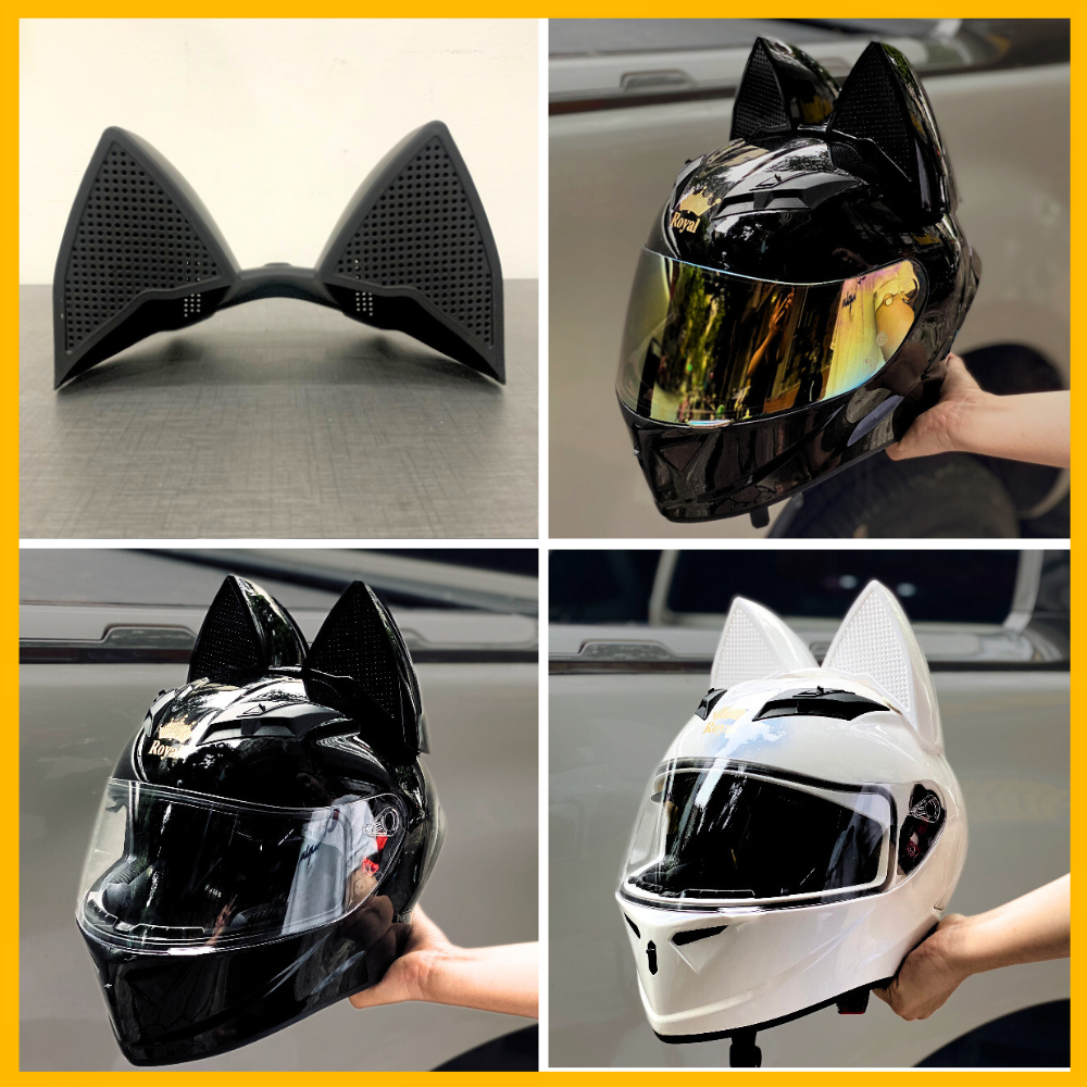 Big Cat Ear Mounted fullface Helmet - Extreme Helmet Decoration ...