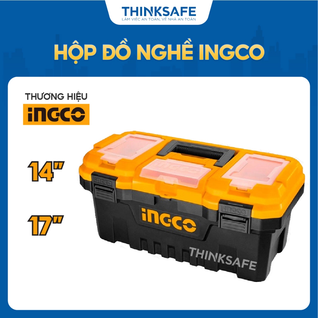 Ingco impact-resistant multi-size tool box, made of high-strength PP ...
