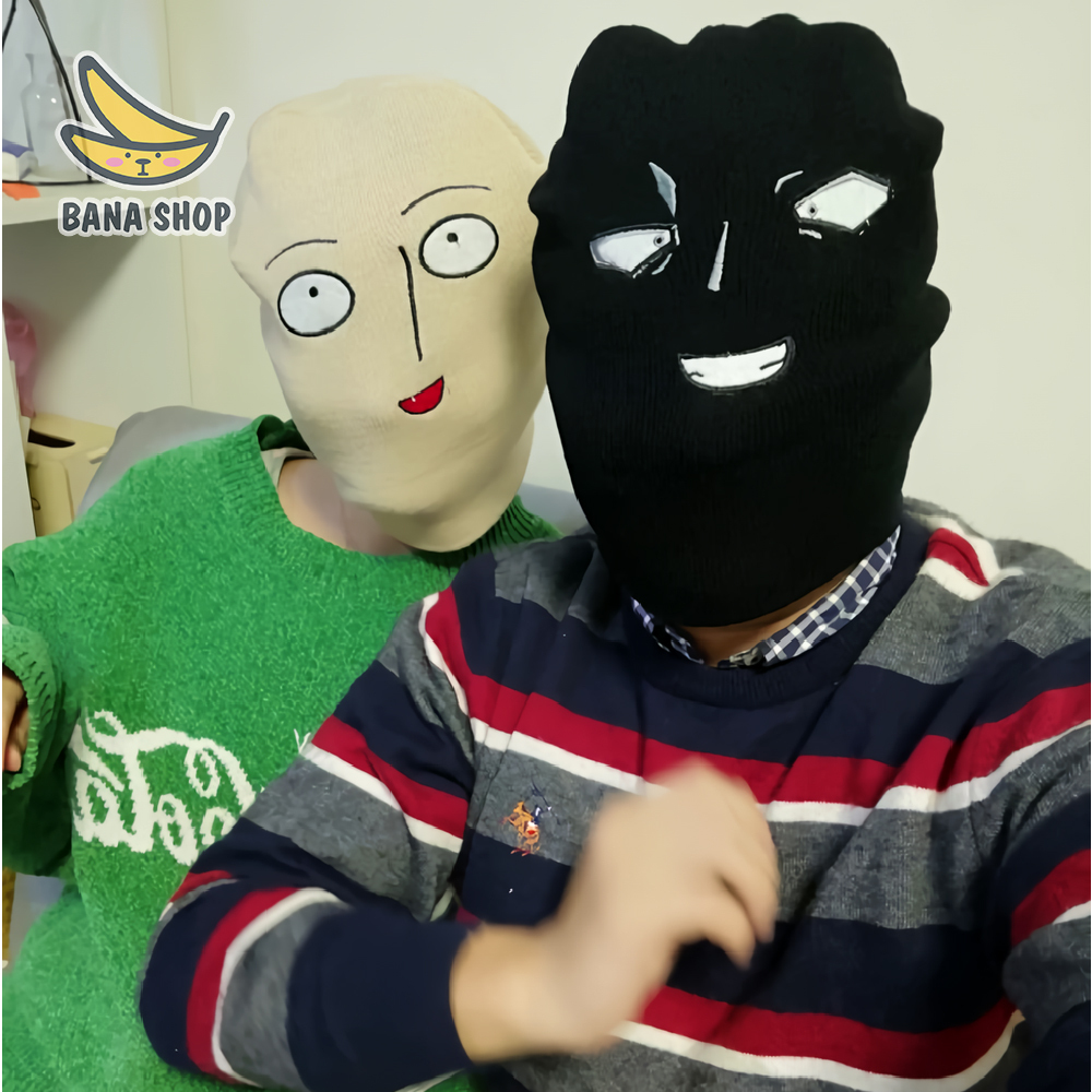 Conan Saitama One punch man hooded hat and face mask | Shopee Malaysia