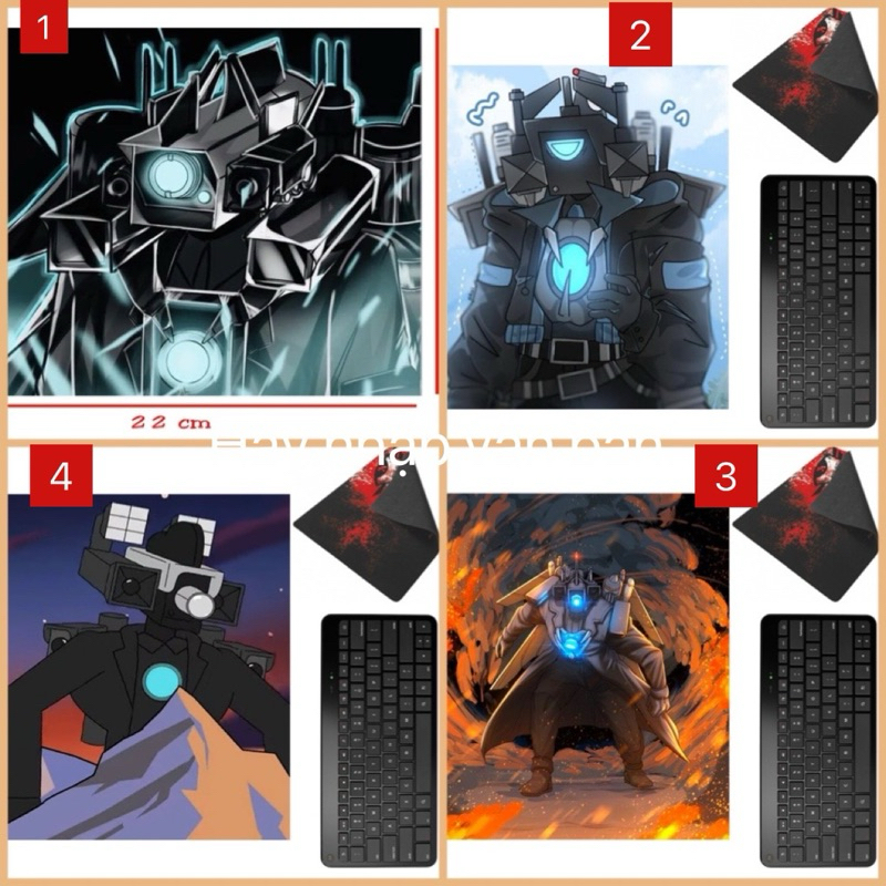 Titan camera man skibidi toilet mouse pad/titanium camera man game ...