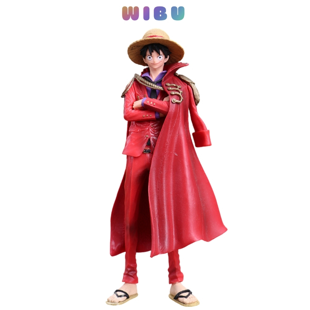 One piece luffy Model Red Gown Straw Hat 20Th Anniversary Edition 25cm ...