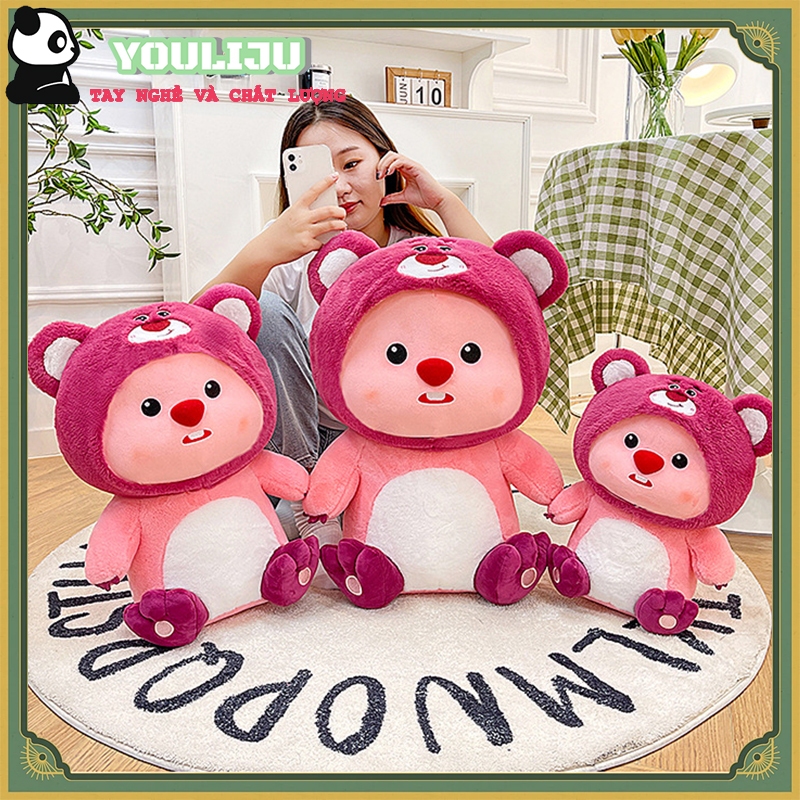 Youliju Loopy Loopy Loopy Loopy Loopy cosplay Teddy Bear Worthy of a Cute Pink Beaver | Shopee ...