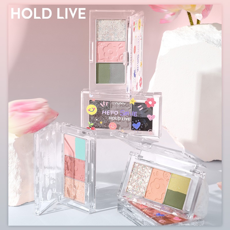 Hold Live Hello Smile Mini Color Eyeshadow Palette 3-panel | Shopee ...