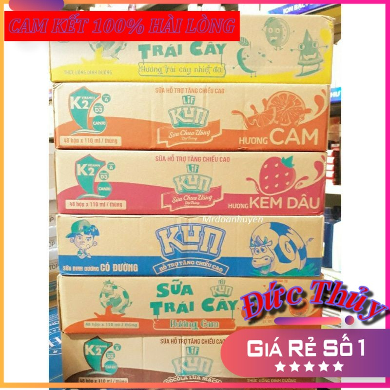 [Combo 2 Cartons] Kun Fruit Fresh Milk Full Flavor (2 Cartons x 48 ...