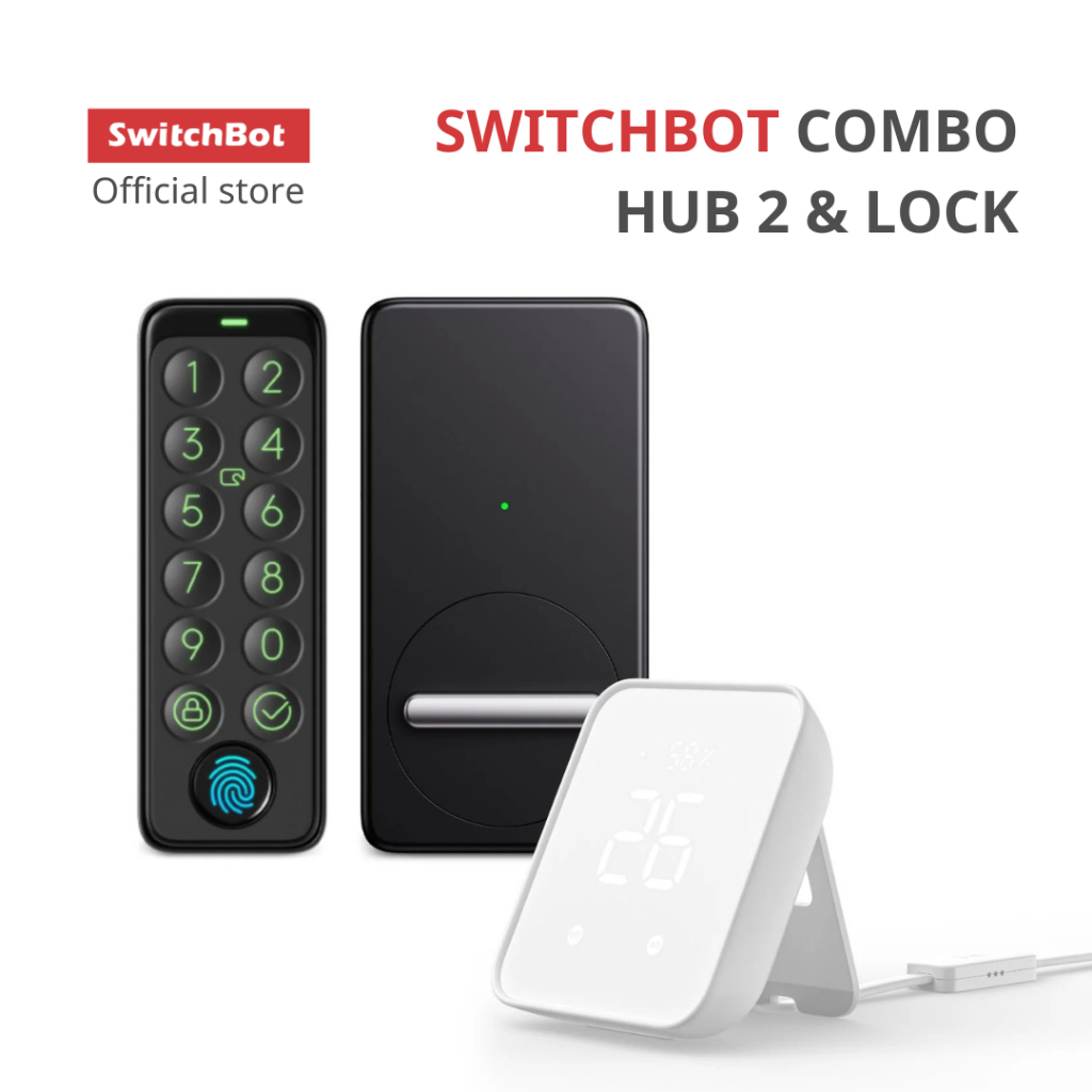 Switchbot Security Combo Smart Lock + Keypad (Touch) + Hub 2 Center Control | Shopee Malaysia