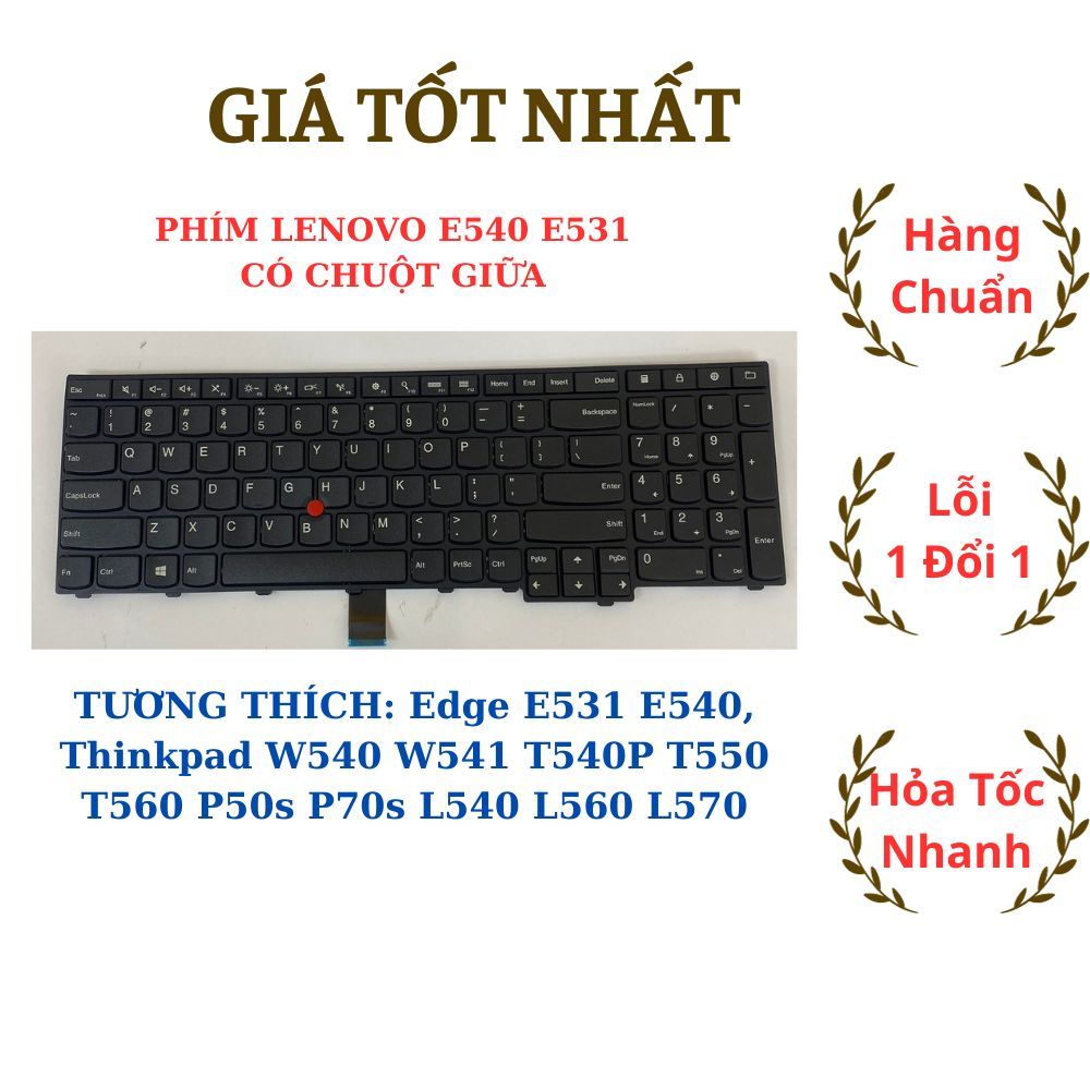 Lenovo Thinkpad E531 E540 Laptop Keyboard With Premium Zin Mouse Button ...