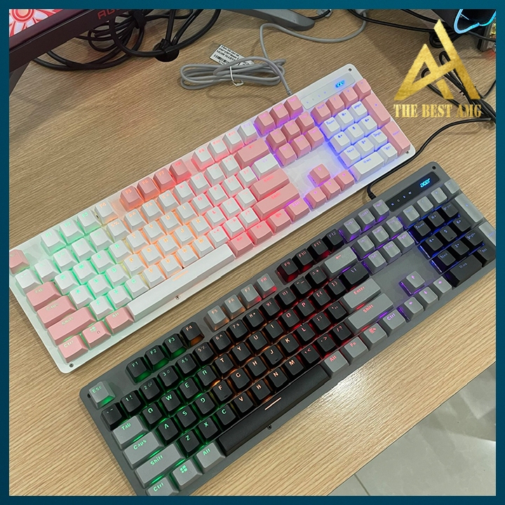 Acer OKW212 Rgb Led Gaming Computer Mechanical Keyboard Pink Blue ...