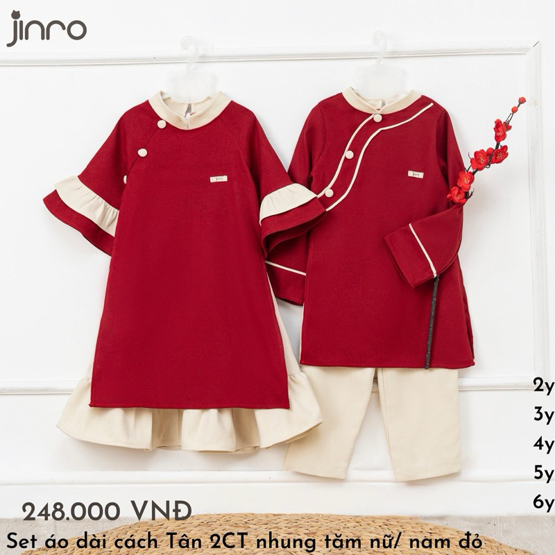 CNY 2024 ao dai set with Jinro models for babies - Jinro Ao Dai ...