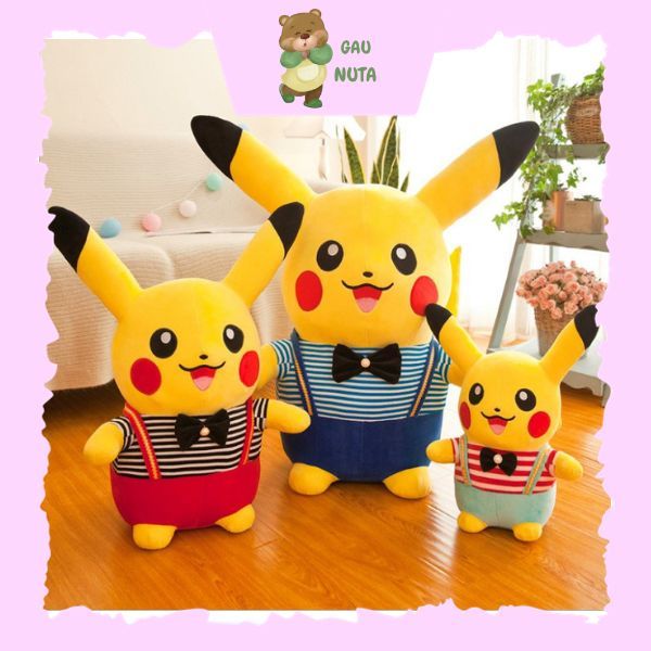 Pikachu Teddy Bear - Pikachu Hugging Bear Wearing Cute Mischievous ...