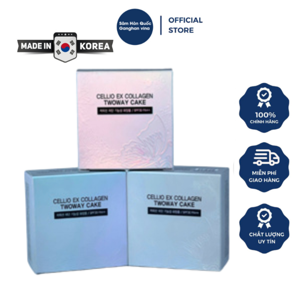 Cellio EX COLLAGEN TWOWAY CAKE Makeup Powder (1 core included) | Shopee ...